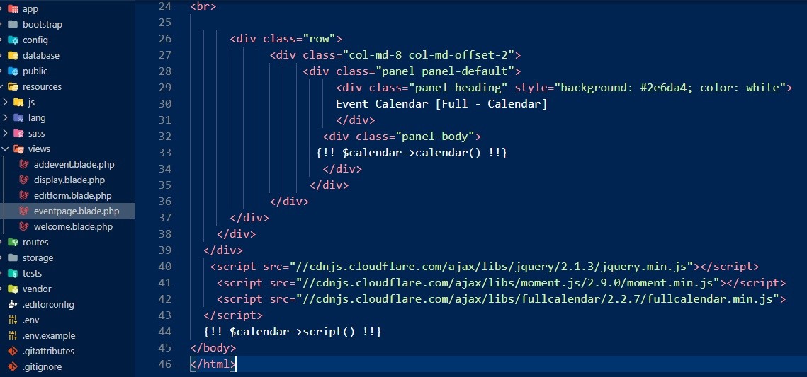 HOW TO CREATE EVENT CALENDAR IN LARAVEL PART 4 DevOpsSchool