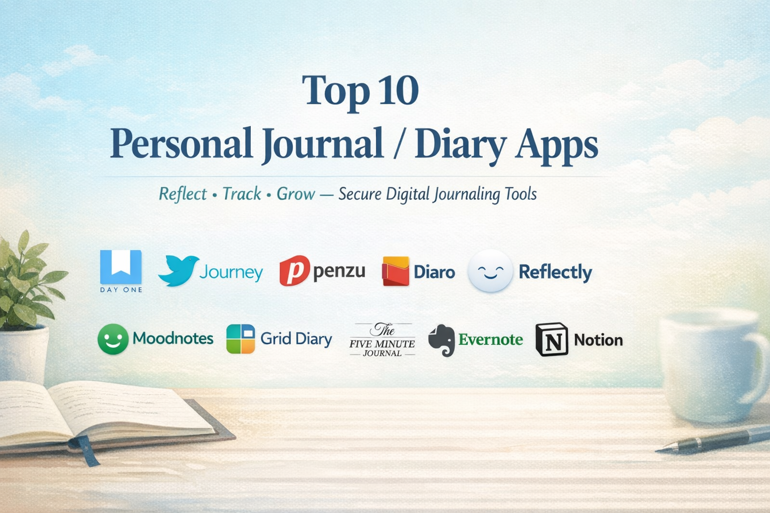 Top 10 Personal Journal / Diary Apps: Features, Pros, Cons & Comparison - DevOpsSchool.com